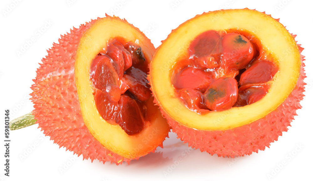 Gac fruit, Baby Jackfruit, Spiny Bitter Gourd, Sweet Grourd or C Stock ...