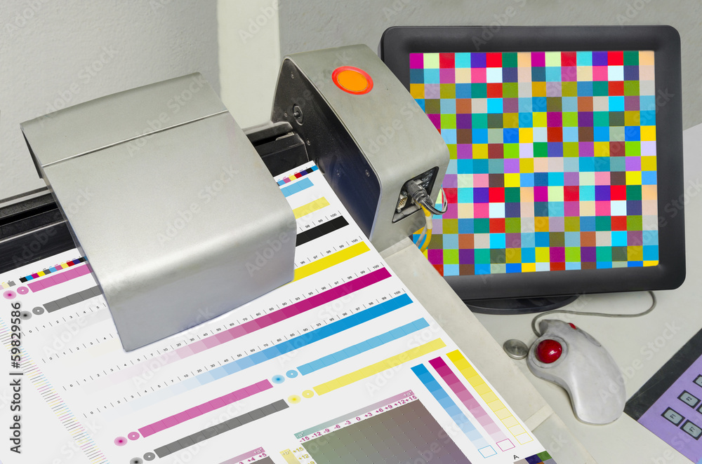 Pringing Press color management control. cmyk stripe Stock Photo ...