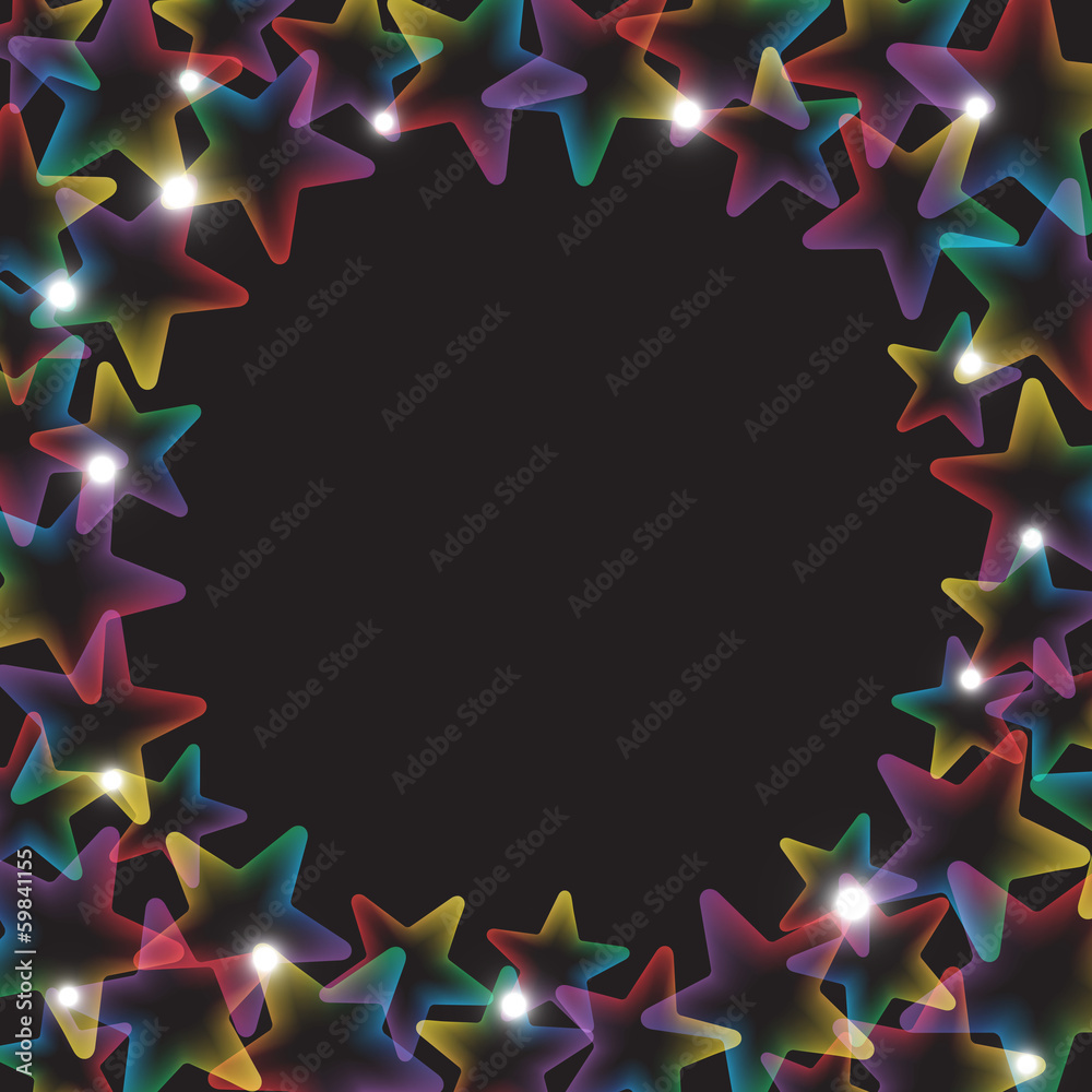 rainbow stars with lights Stock Vector | Adobe Stock