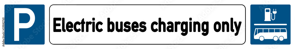 English Signs E304 - electric buses charging only symbol Stock ...