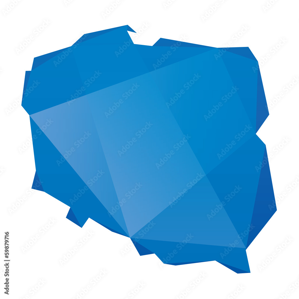 blue geometric map of Poland Stock Vector | Adobe Stock