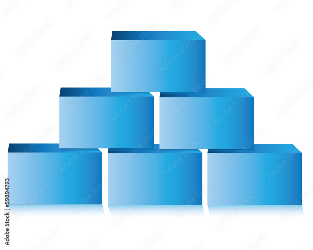 blue pyramid chart Stock Vector | Adobe Stock