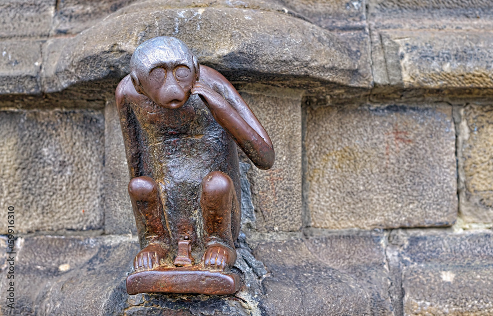 statue of monkey on Grand Place of Mons Stock Photo | Adobe Stock