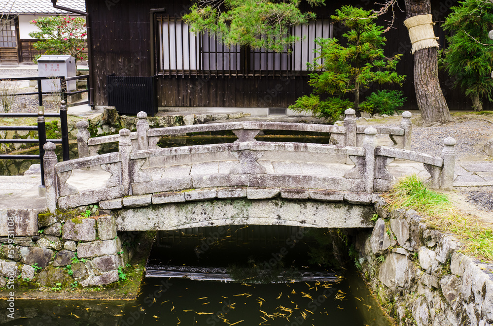 stone bridge japanese style in kiyomizu-dera temple, kyoto, japa Stock ...