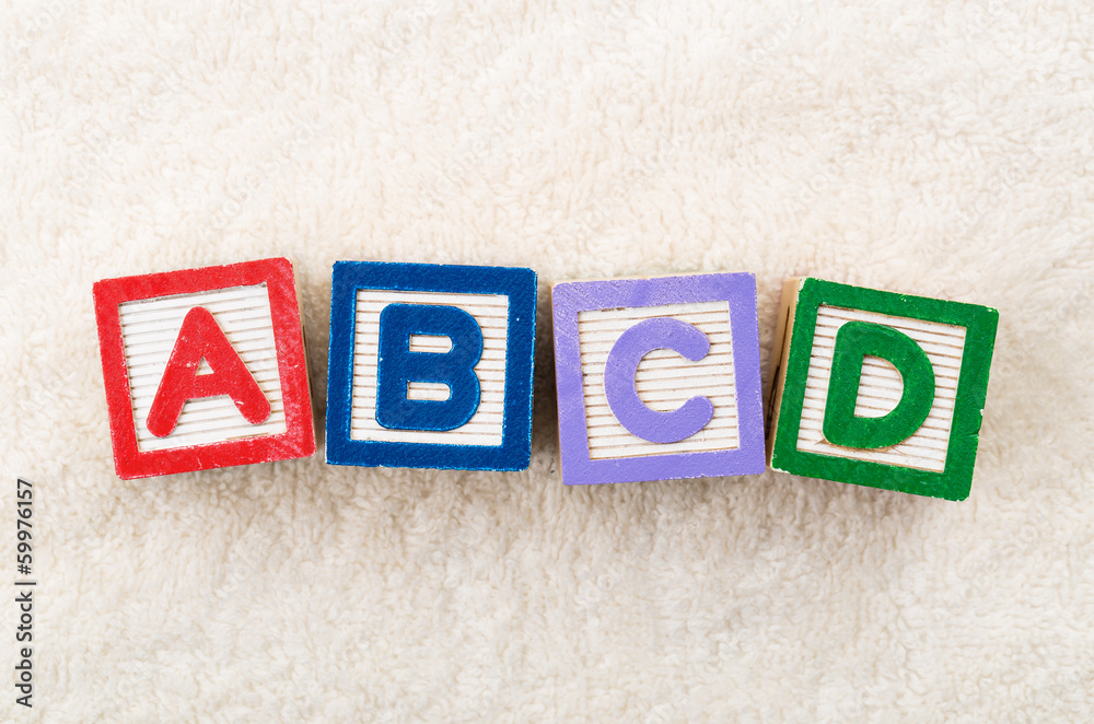 ABCD toy block Stock Photo | Adobe Stock
