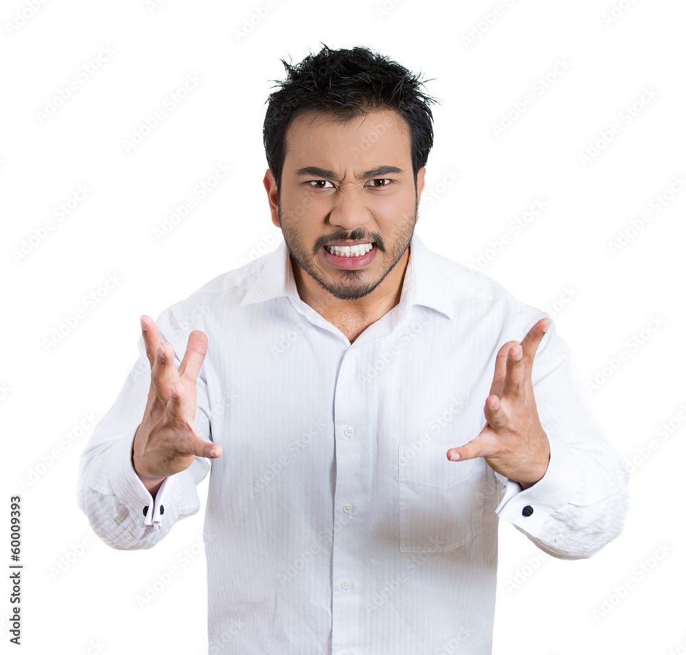 Angry, mad, frustrated young man screaming at someone Stock Photo ...