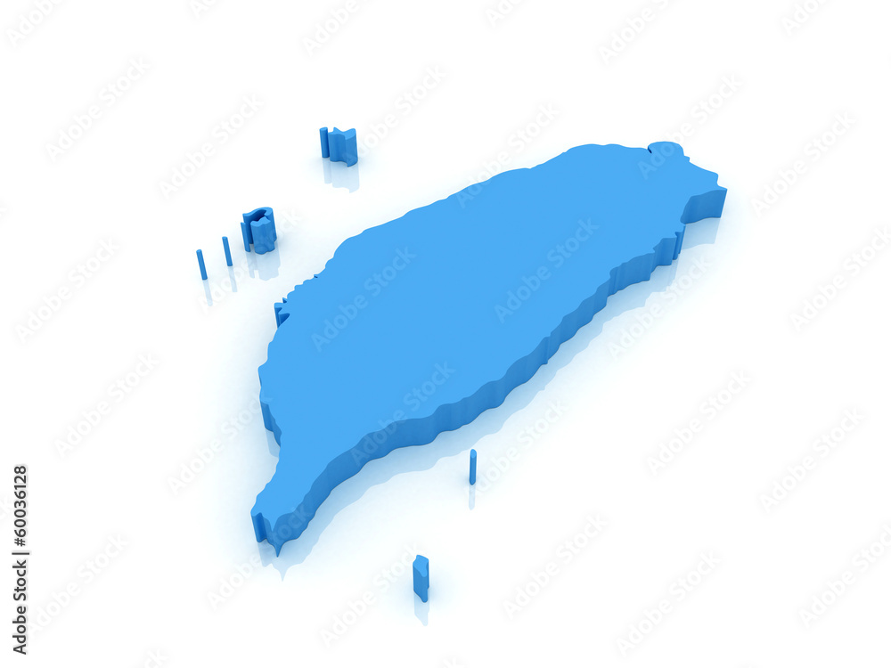 3d Taiwan map Stock Illustration | Adobe Stock