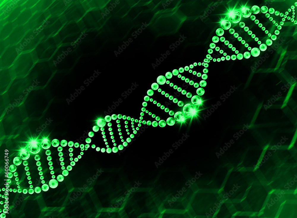 Green DNA Helix Molecular Background Stock Illustration | Adobe Stock