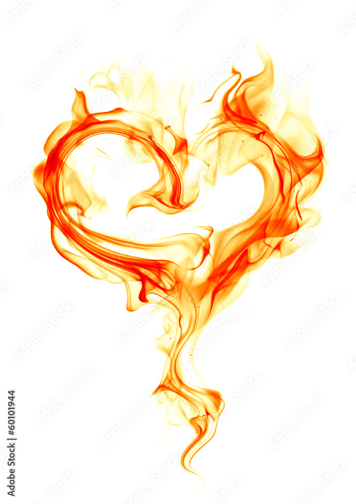 Flaming heart Stock Illustration | Adobe Stock