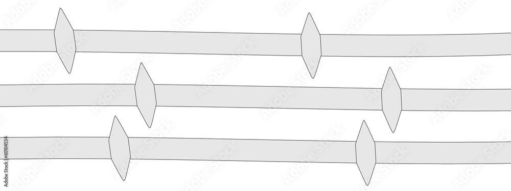 cartoon image of barbed wire Stock Illustration | Adobe Stock