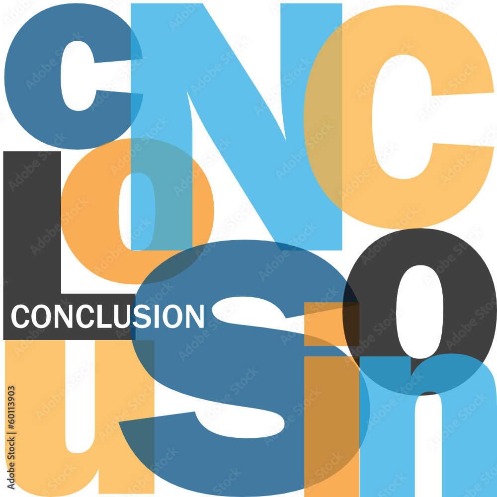 Vecteur Stock Mosaïque de Lettres "CONCLUSION" (présentation plan ...