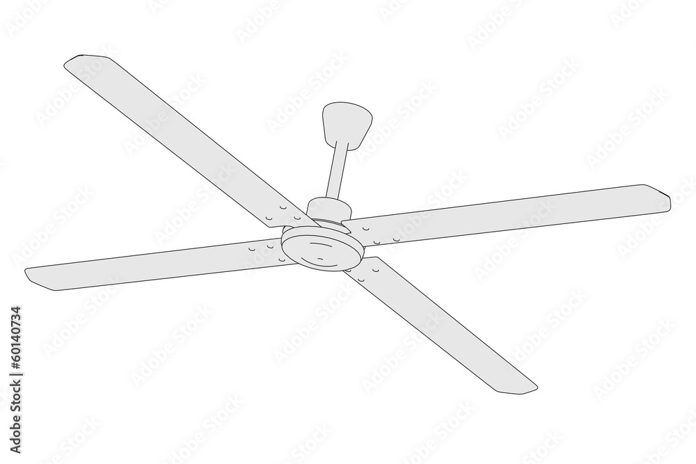 cartoon image of ceiling fan Stock Illustration | Adobe Stock