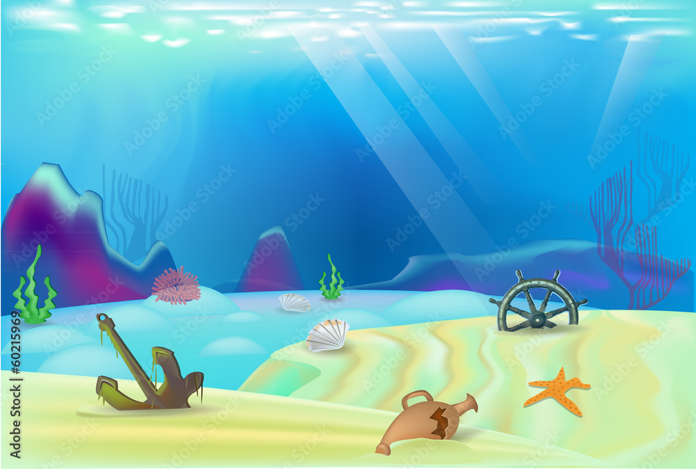 deep sea vector Stock Vector | Adobe Stock