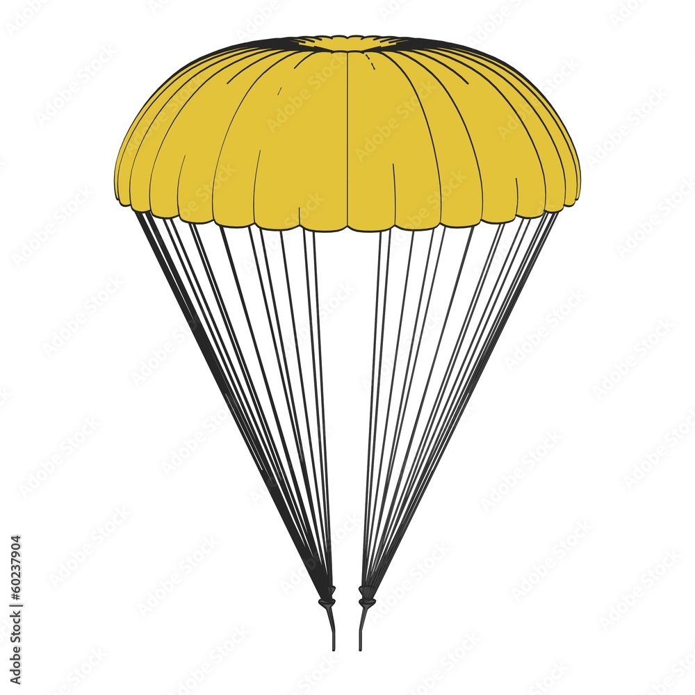cartoon image of parachute Stock Illustration | Adobe Stock