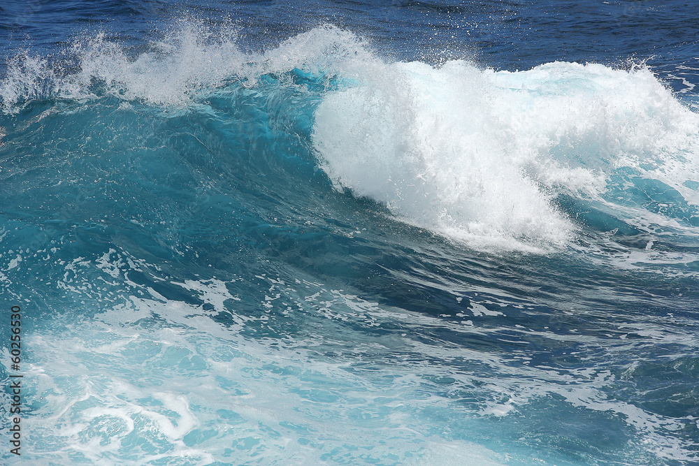 Beautiful teal ocean waves Stock Photo | Adobe Stock