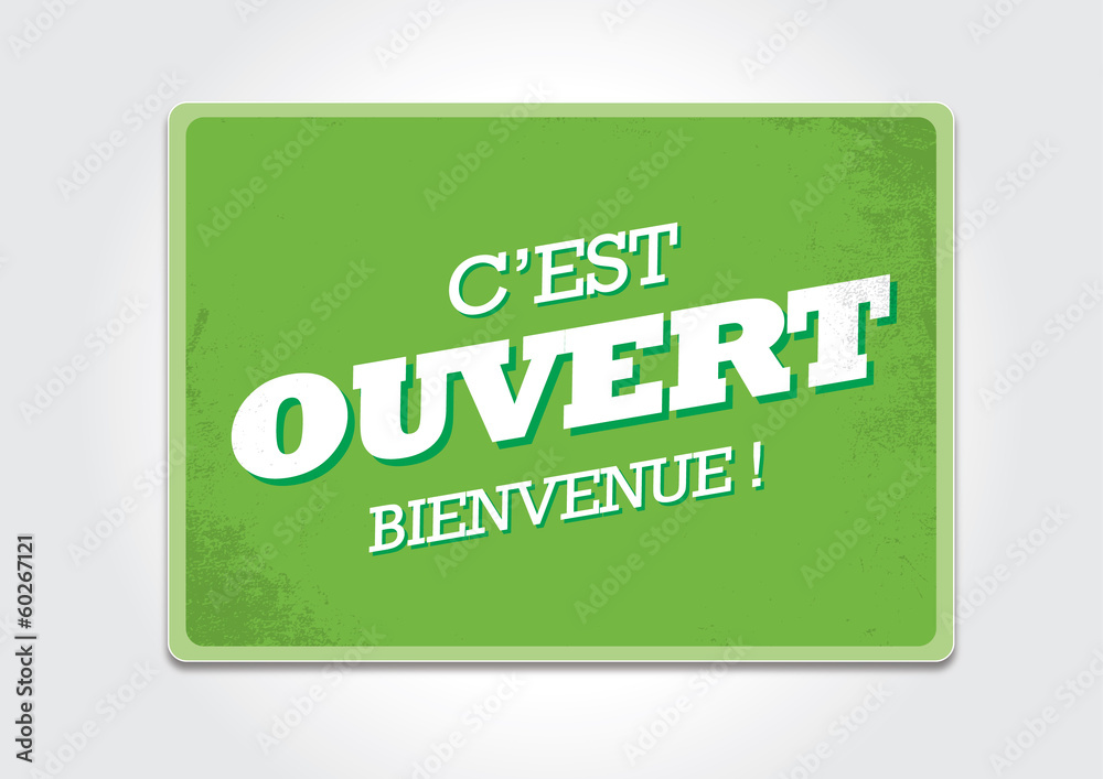 PANNEAU C'EST OUVERT Stock Vector | Adobe Stock