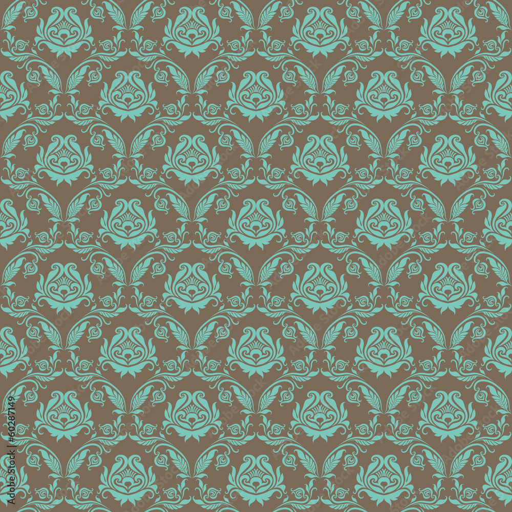 Grafika wektorowa Stock: damask seamless floral pattern | Adobe Stock