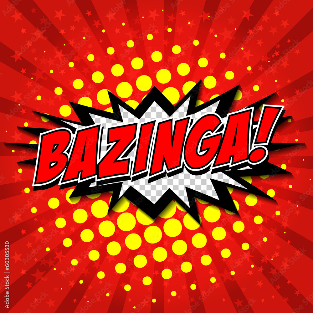 Bazinga! Comic Speech Bubble, Cartoon Stock Vector | Adobe Stock