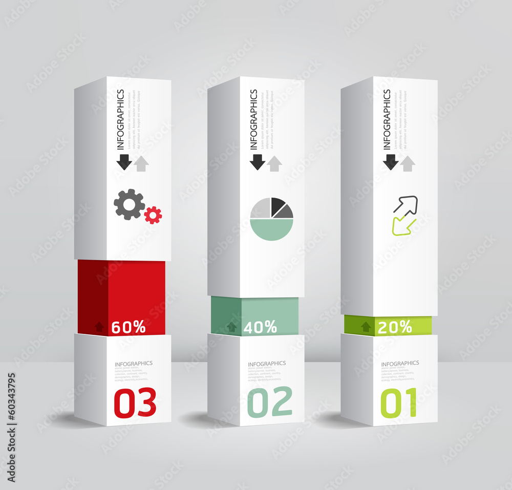 infographic template Modern box Design Minimal style / can be us Stock ...