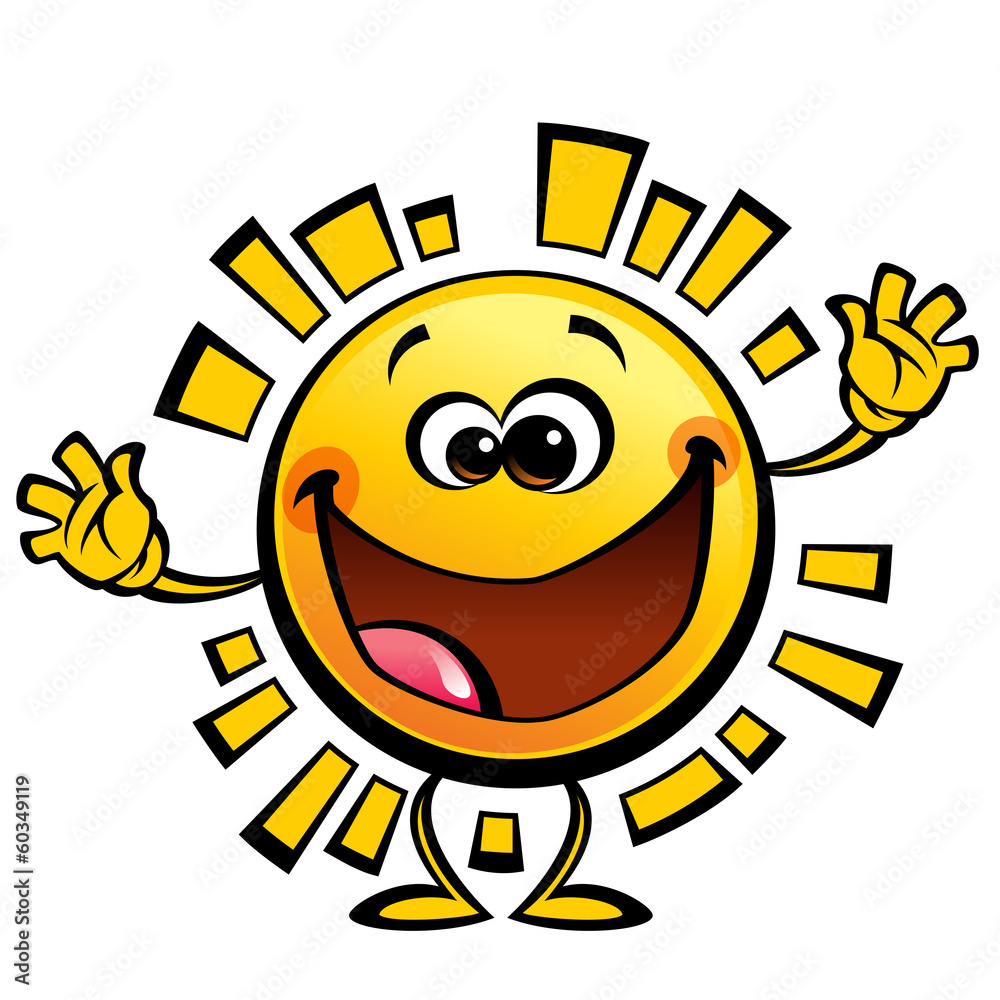 Cartoon yellow sun baby cute smiling character Stock Vector | Adobe Stock