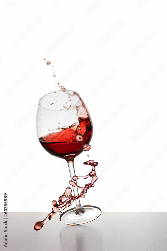 Falling Red Wine