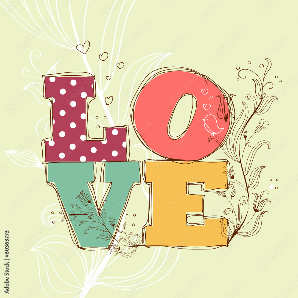 Love background, vector illustration Stock-Vektorgrafik | Adobe Stock