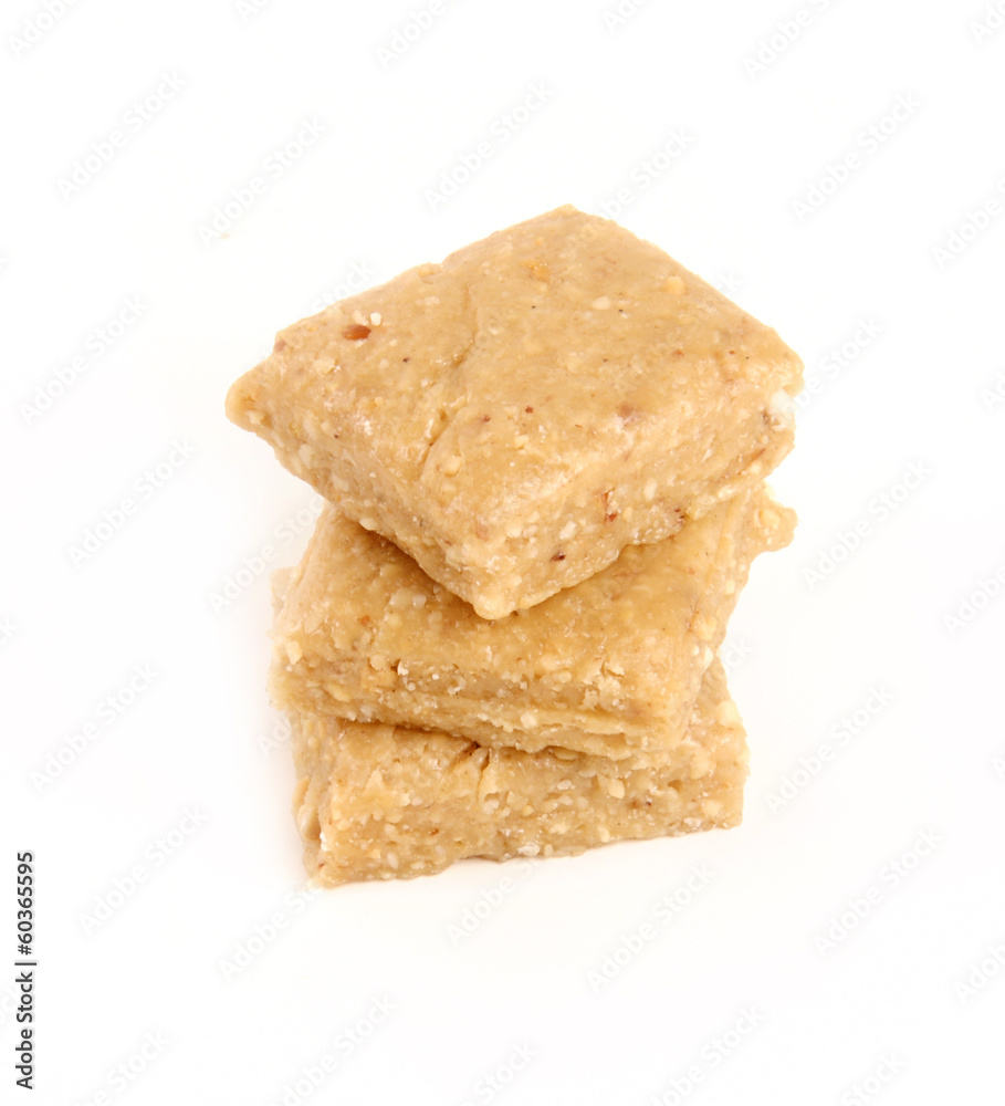 Indian peanut and jaggery sweet popularly known as Gazak Stock Photo ...
