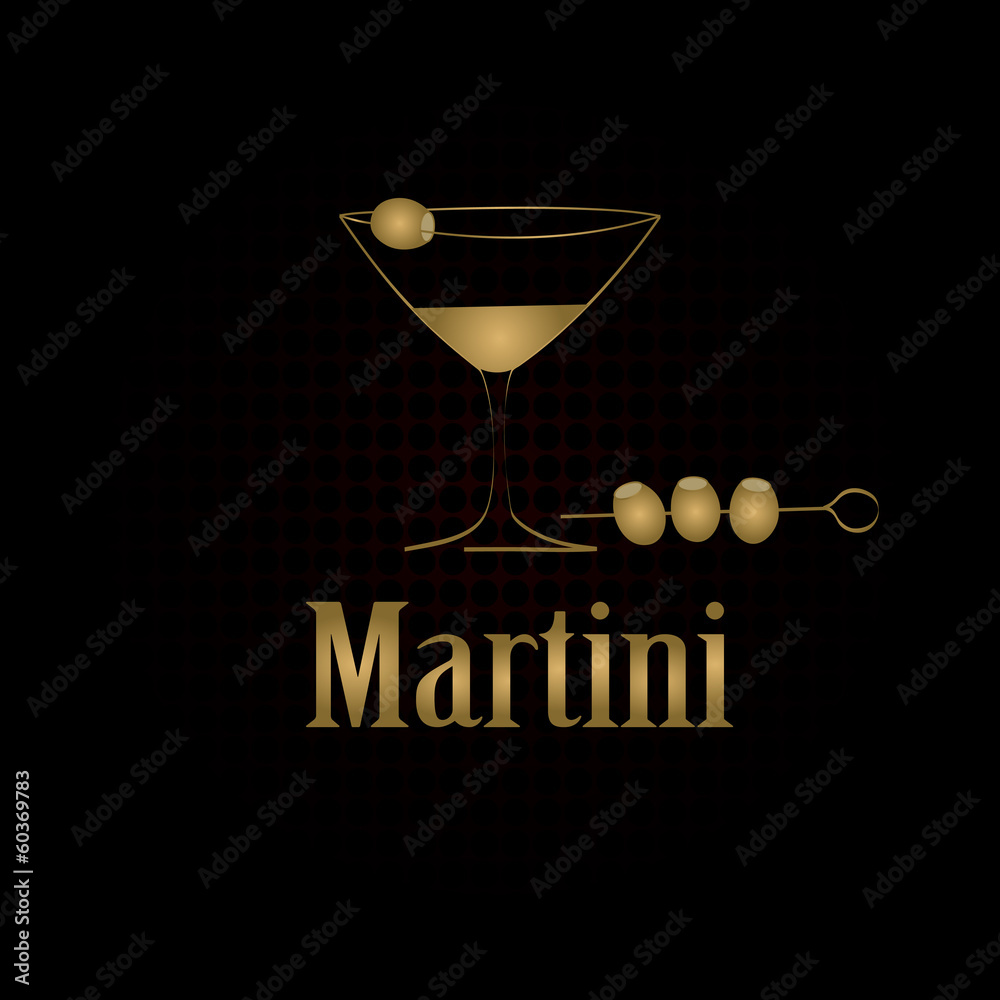 Martini glass design menu background. Vector Stock Vector | Adobe Stock