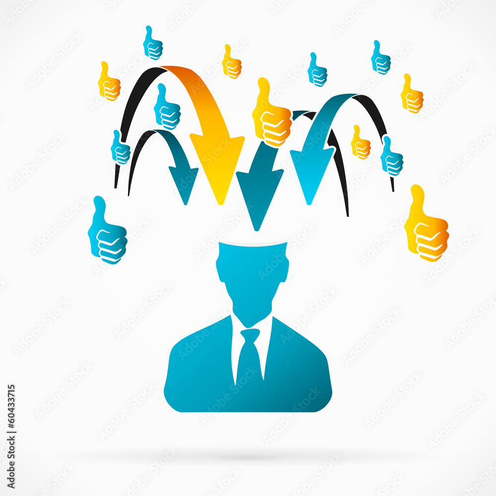 Abstract avatar vector illustration about positive feedback Stock ...