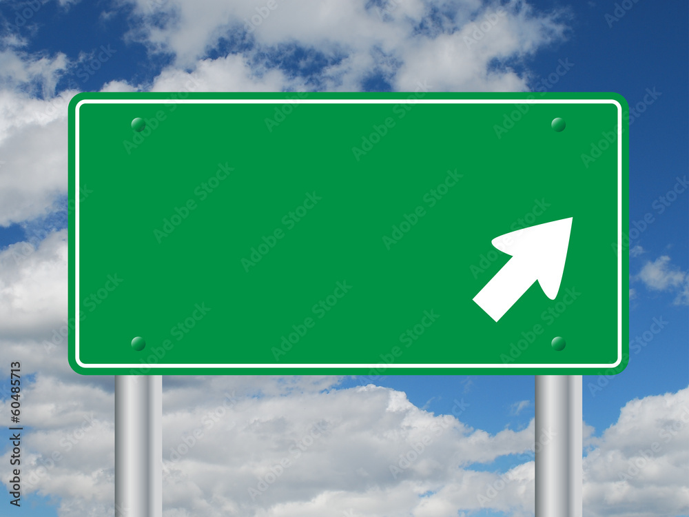 Green Highway Sign Template