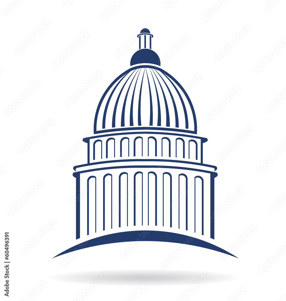 Capitol cupula Logo Stock Vector | Adobe Stock