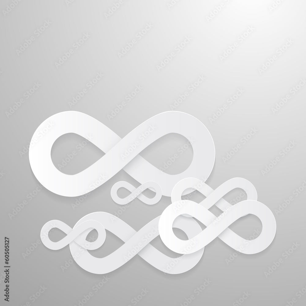 Vector Paper Infinity Symbols Background Stock Vector | Adobe Stock
