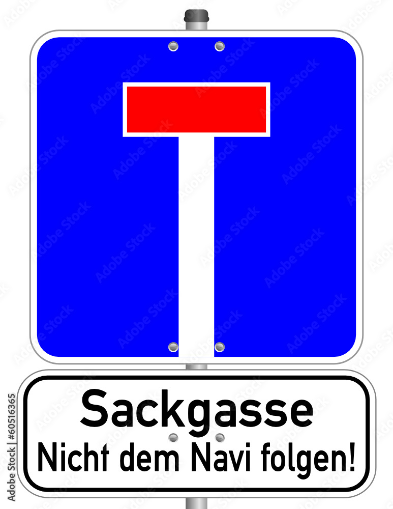 Sackgasse Navi Schild #140120-svg07 Stock-Vektorgrafik | Adobe Stock
