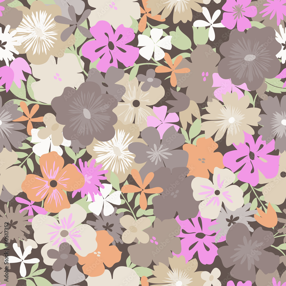 Pretty flower print ~ seamless background Stock Vector | Adobe Stock