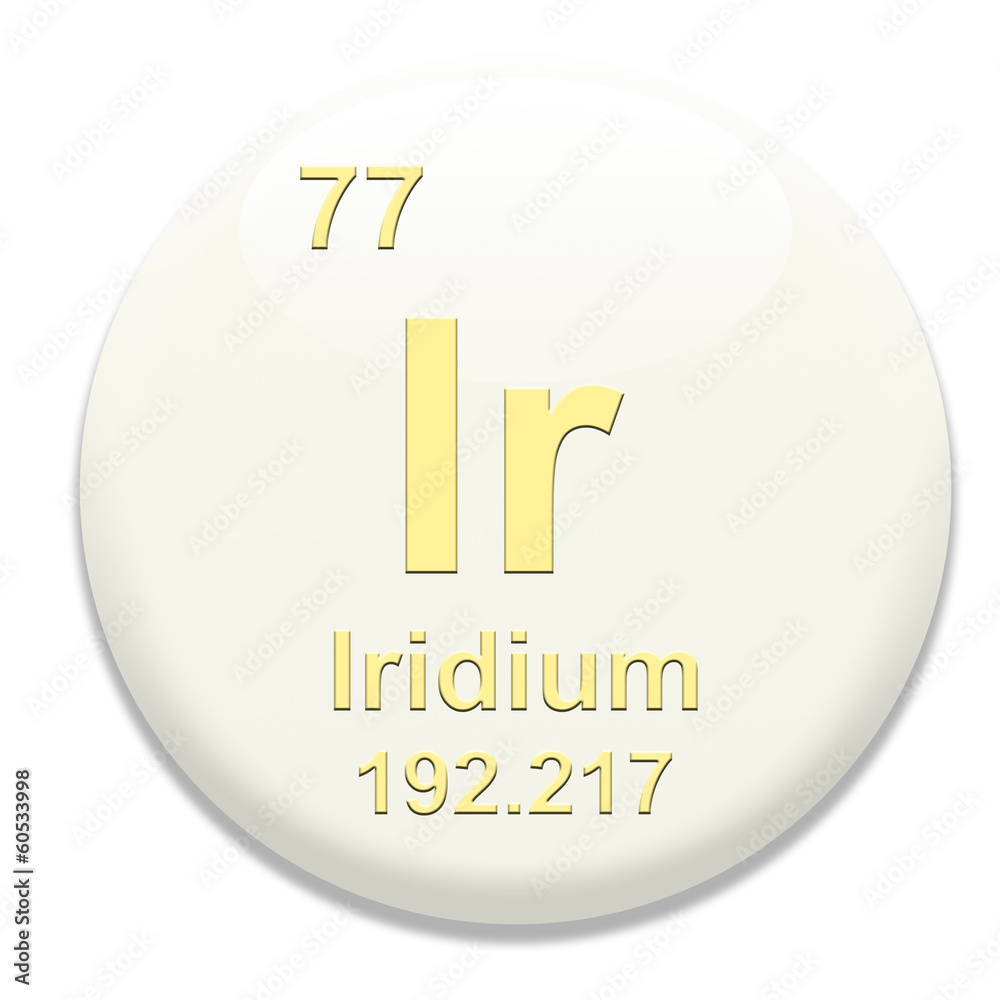 Periodic Table Ir Iridium Stock Illustration | Adobe Stock