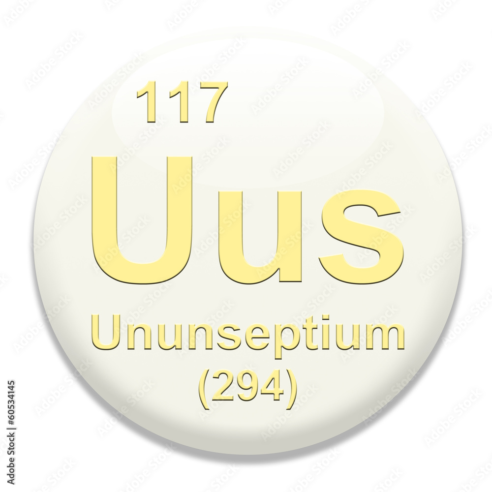Periodic Table Uus Ununseptium Stock Illustration | Adobe Stock