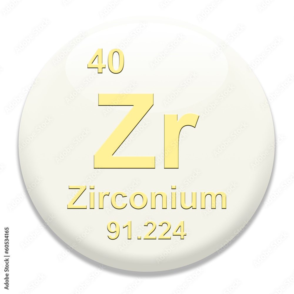 Periodic Table Zr Zirconium Stock Illustration | Adobe Stock