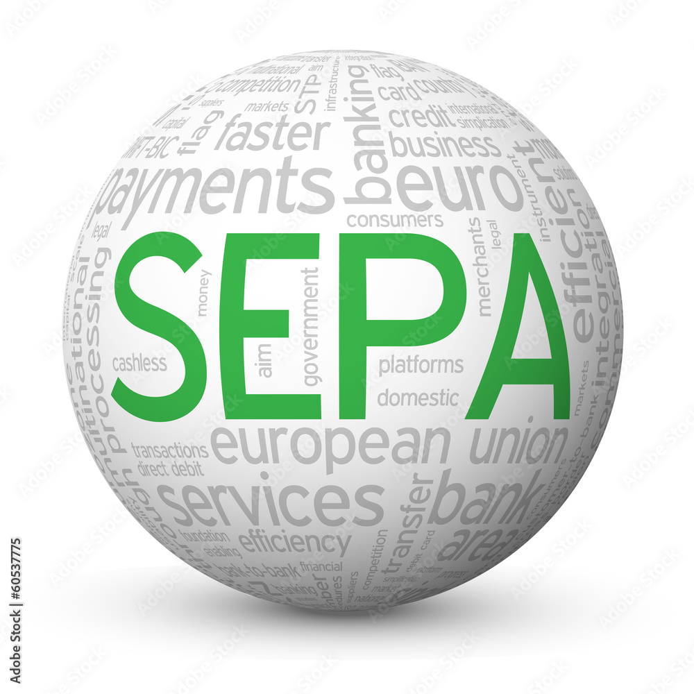 "SEPA" Tag Cloud Globe (euro payment money transfer transaction) Stock ...