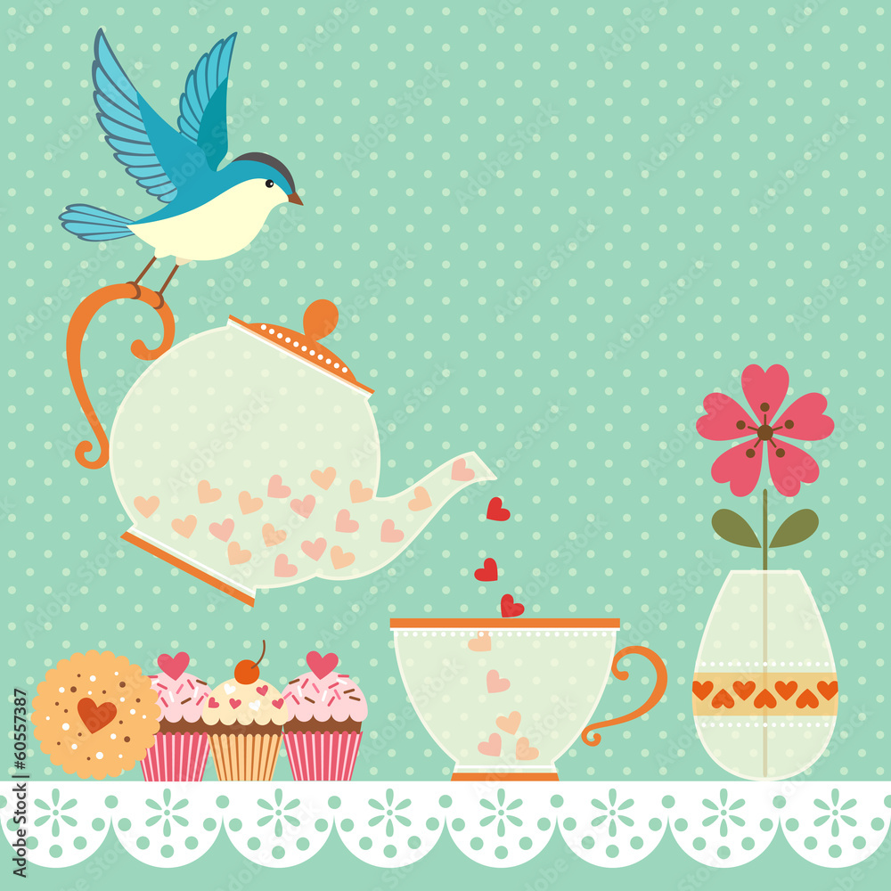Tea time Stock Vector | Adobe Stock