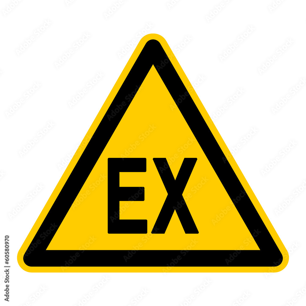 wso44 WarnSchildOrange - english warning sign: danger explosive ...