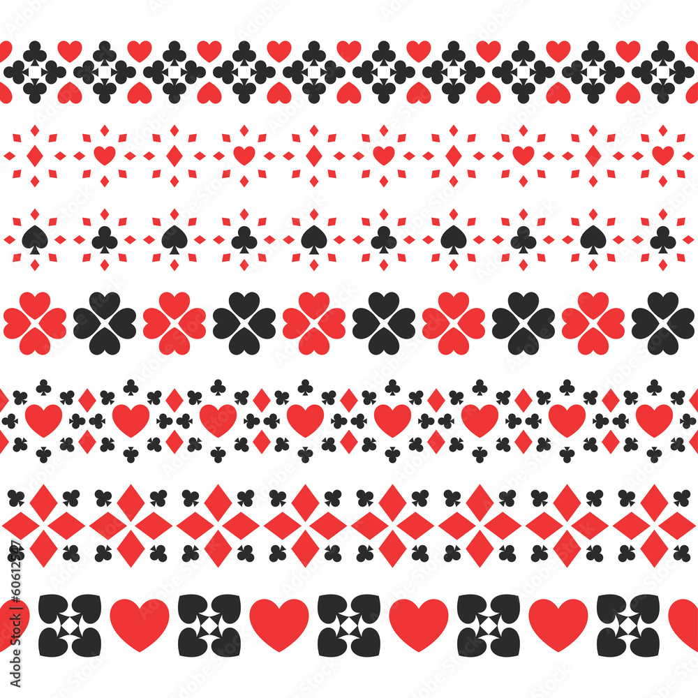 Set of seamless card suits ribbons Stock Vector | Adobe Stock
