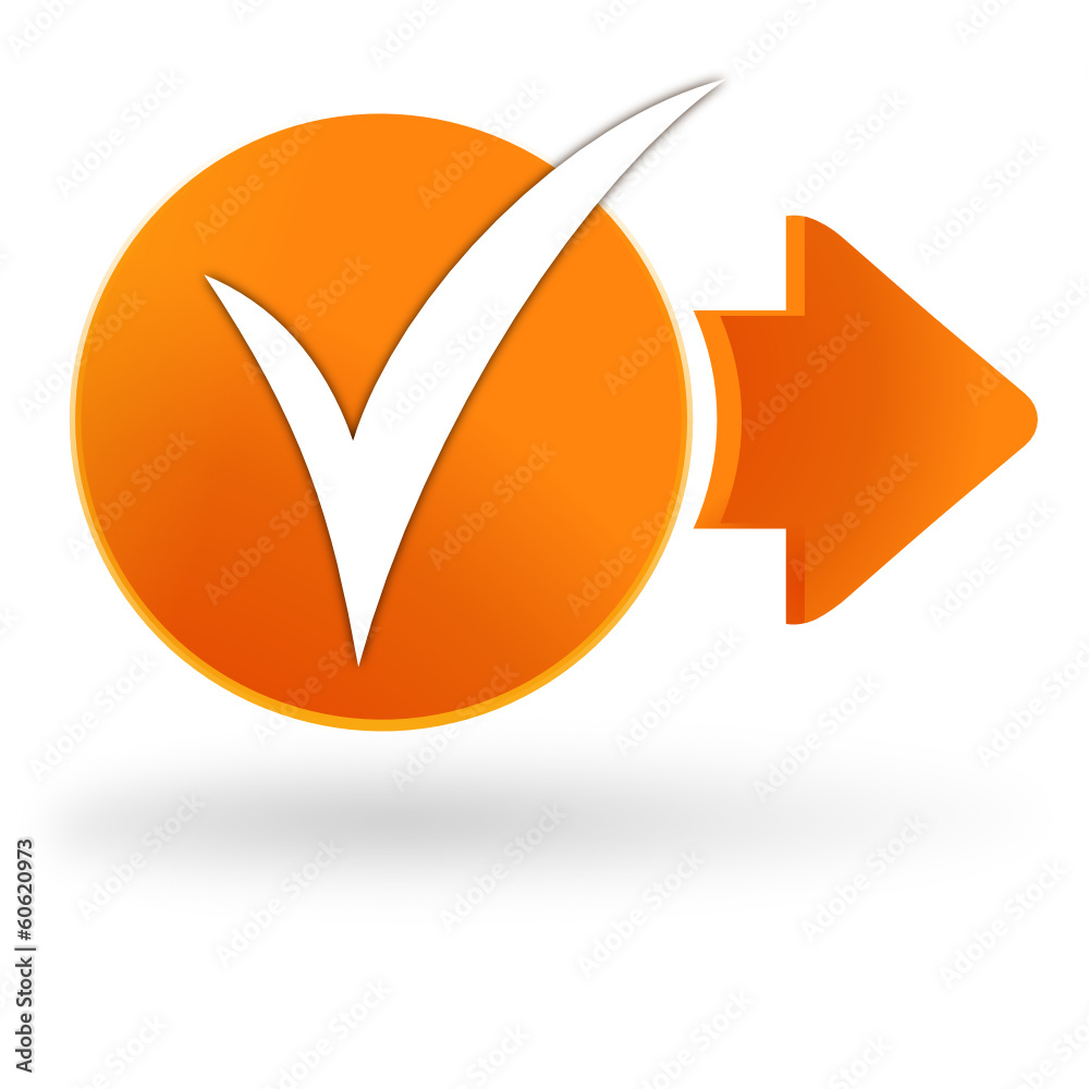 valider sur symbole web orange Stock Vector | Adobe Stock