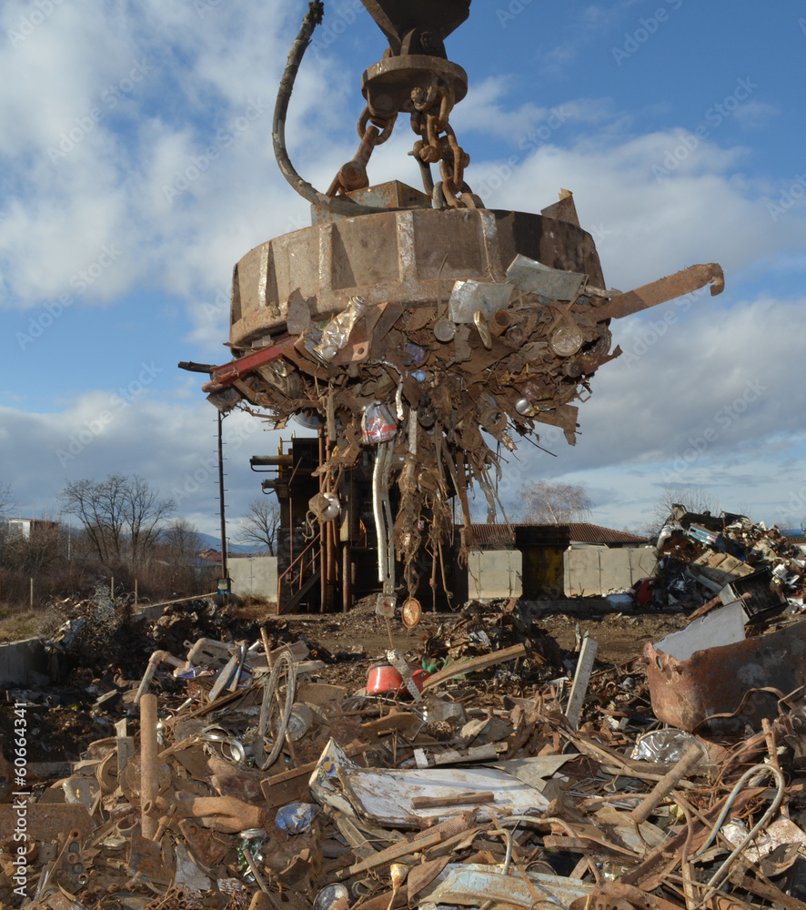 Electromagnets In Scrap Yards
