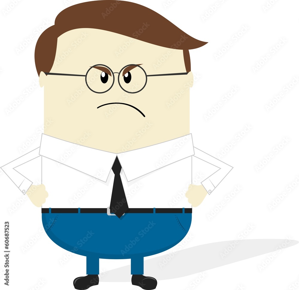 angry boss cartoon Stock Vector | Adobe Stock