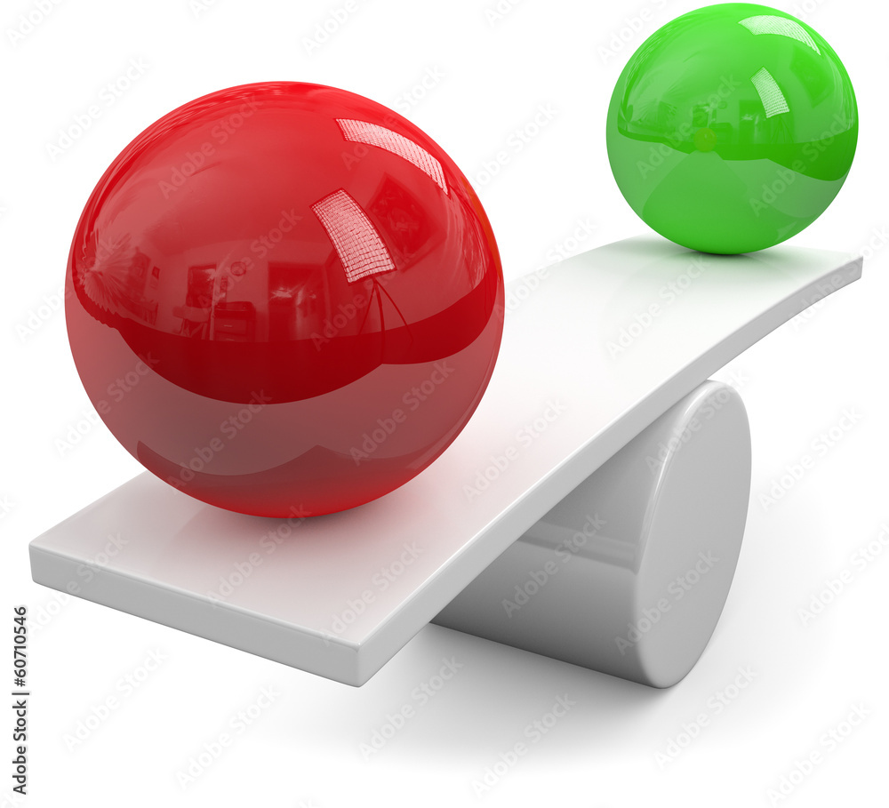 Balance red green Stock Illustration | Adobe Stock