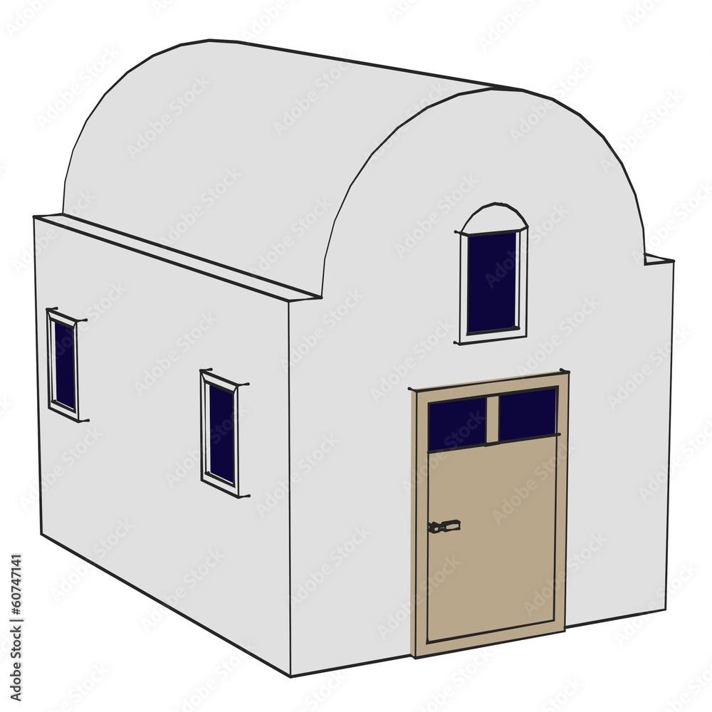 cartoon image of greek house Stock Illustration | Adobe Stock