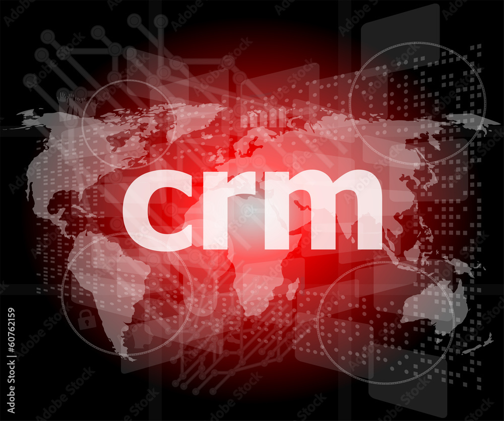 crm word, backgrounds touch screen with transparent buttons Stock Illustration | Adobe Stock