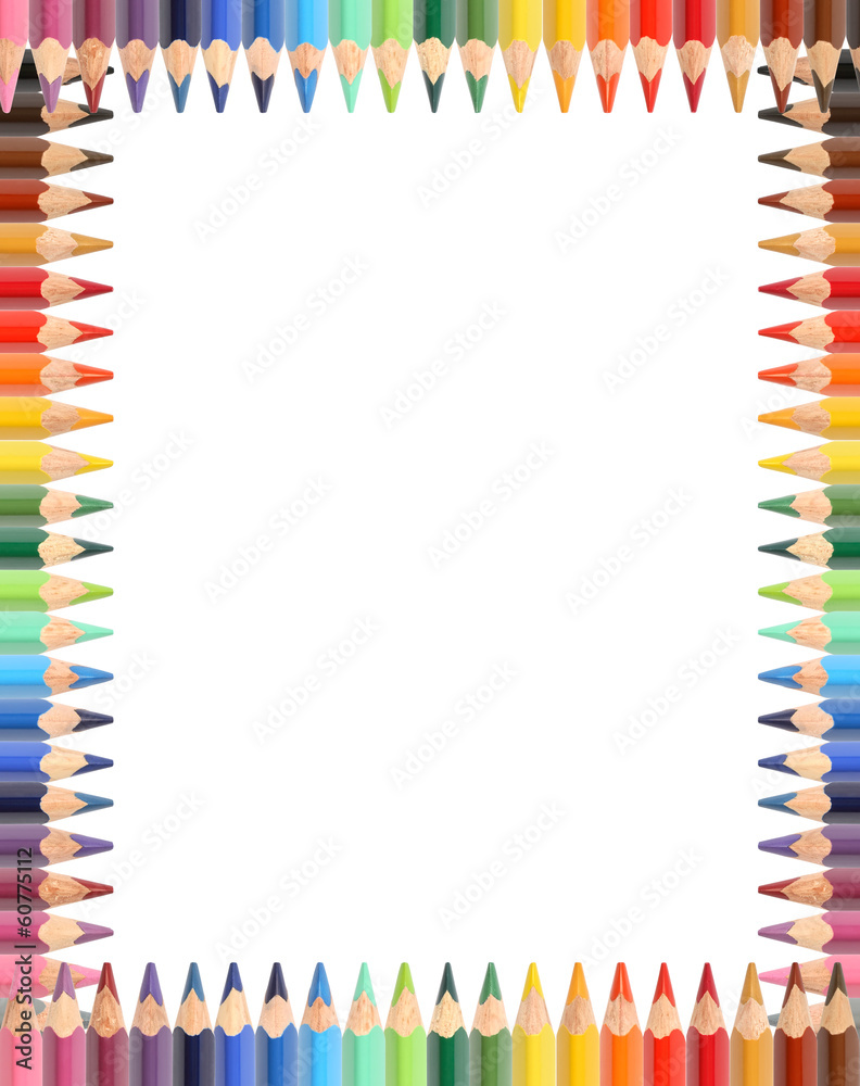 Pencils Frame Stock Photo | Adobe Stock