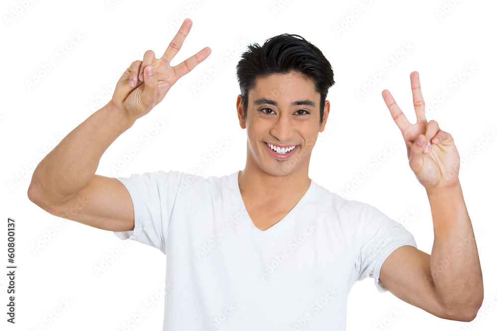 Man With Peace Sign