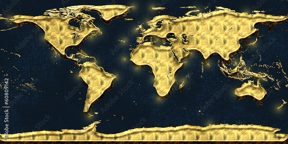 Gold texture World Map Design: best for texturing in 3d programs Stock ...